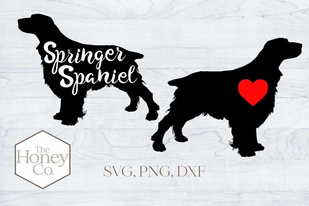 Springer Spaniel SVG PNG DXF Dog Breed Lover Outline Instant - Etsy