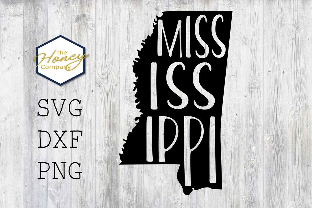Mississippi SVG PNG DXF State Outline Instant Download Silhouette ...