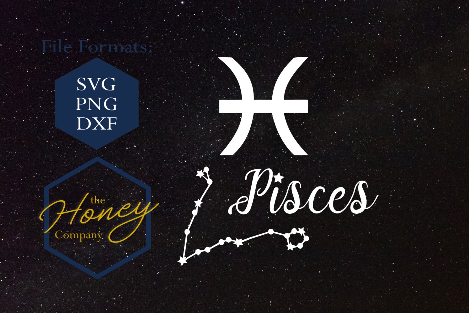 Pisces SVG PNG DXF Zodiac Fish Instant Digital Download | Etsy