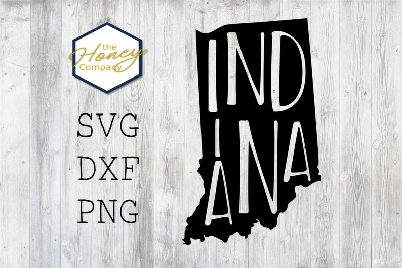 Indiana SVG PNG DXF State Home Outline Instant Download - Etsy