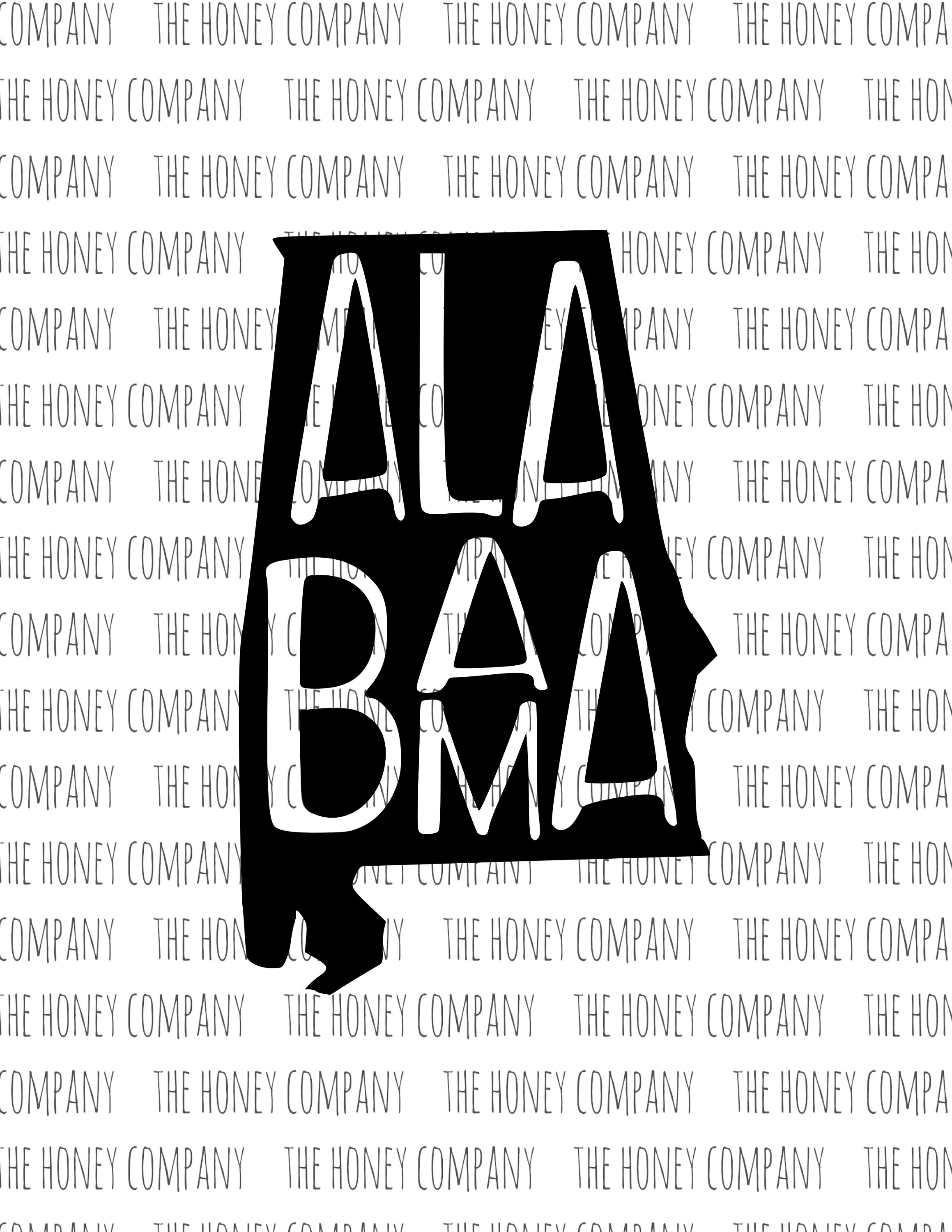 Alabama SVG PNG DXF State Outline Instant Download Silhouette | Etsy