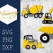 Truck SVG PNG DXF Clipart Construction Dump Truck Crane Digger | Etsy ...