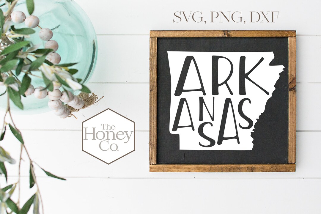 Arkansas SVG PNG DXF State Outline Instant Download Silhouette Cricut ...