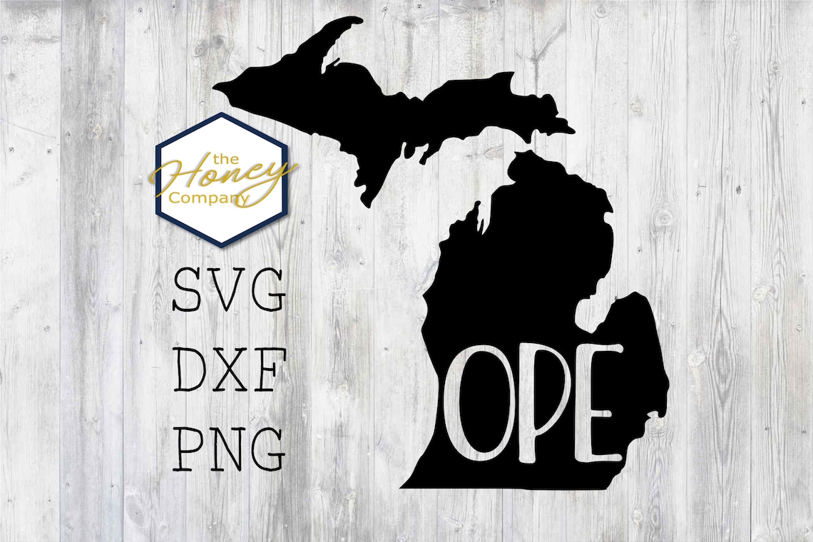 Ope Michigan SVG PNG DXF State Outline Instant Download - Etsy