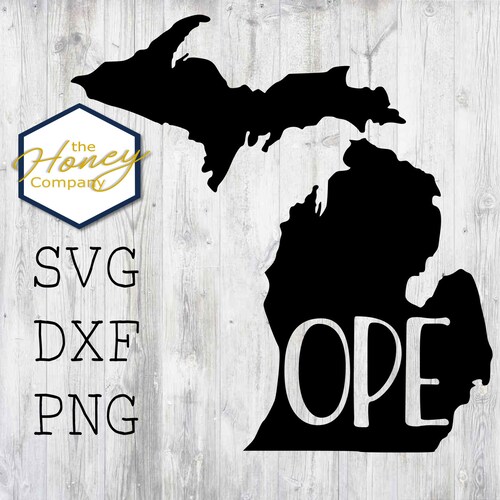Michigan SVG PNG DXF State Outline Instant Download Silhouette | Etsy