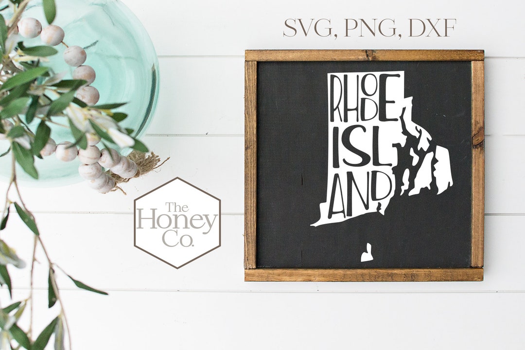 Rhode Island SVG PNG DXF State Outline Instant Download Silhouette ...