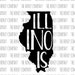 Illinois SVG PNG DXF State Outline Instant Download Silhouette Cricut ...