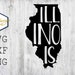 Illinois SVG PNG DXF State Outline Instant Download Silhouette Cricut ...
