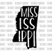 Mississippi SVG PNG DXF State Outline Instant Download Silhouette ...