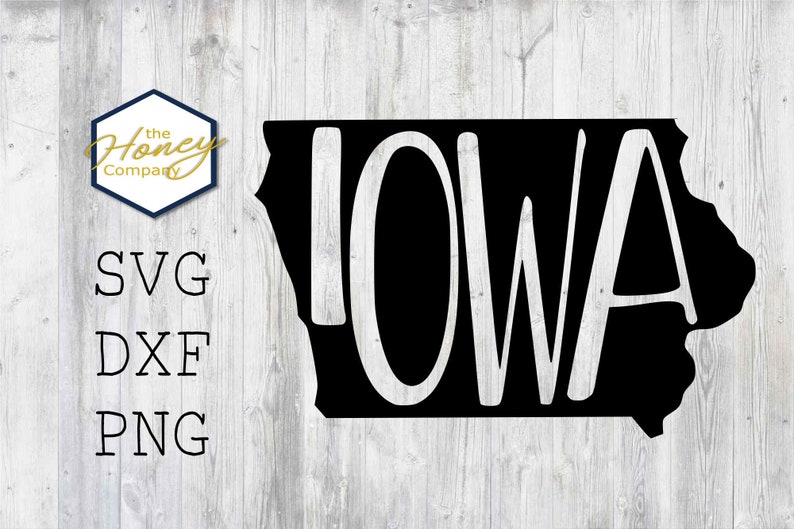 Iowa SVG PNG DXF State Outline Instant Download Silhouette - Etsy