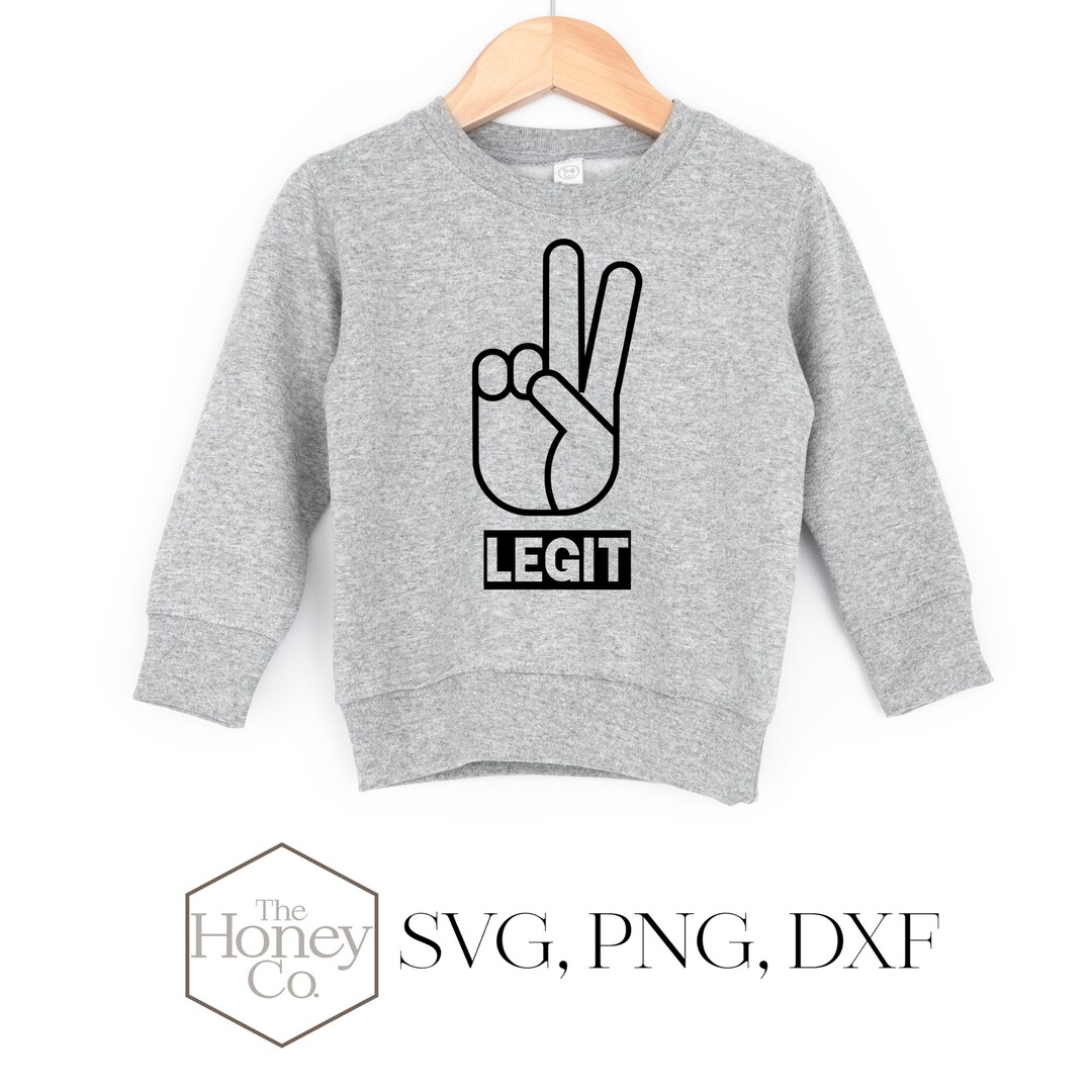 Too Legit SVG 2nd Birthday Two Hand Instant Download Silhouette Cricut ...