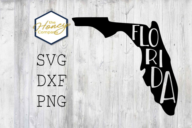 Florida SVG PNG DXF State Outline Instant Download Silhouette - Etsy
