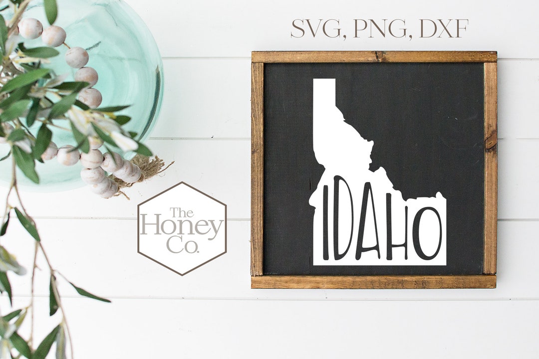 Idaho SVG PNG DXF State Outline Instant Download Silhouette Cricut Cut ...