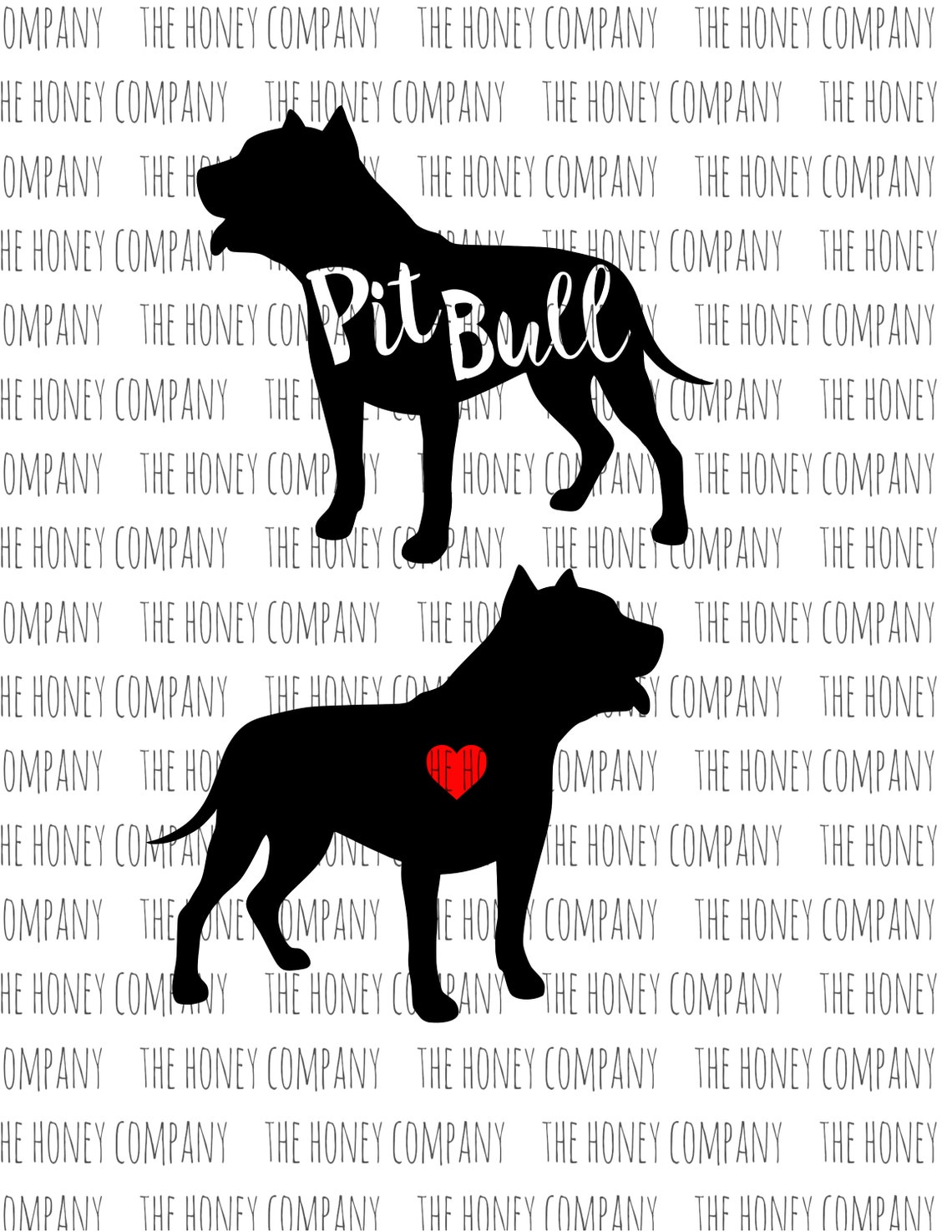 Pit Bull SVG PNG DXF Dog Breed Lover Outline Instant Download | Etsy