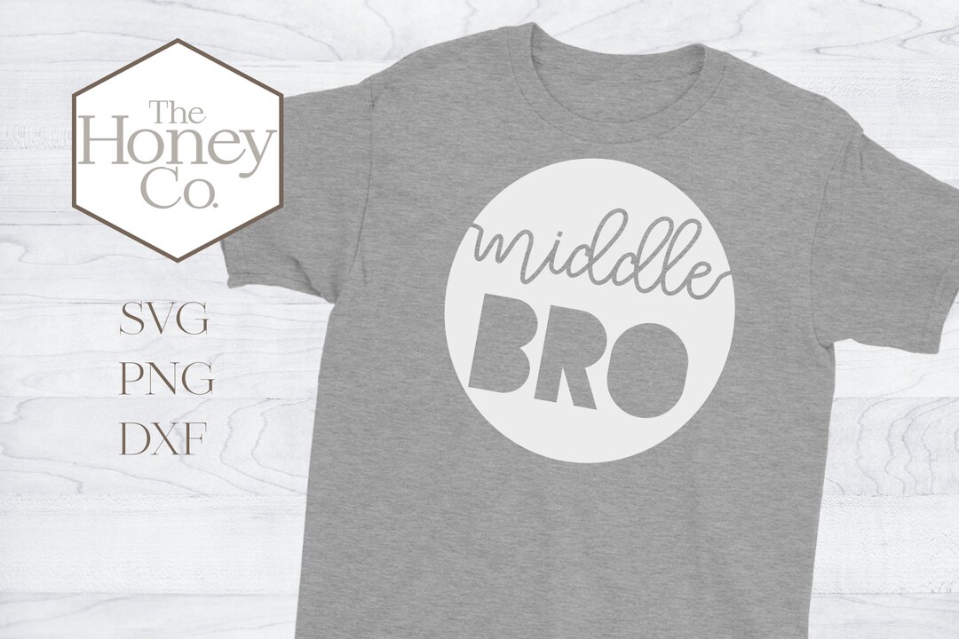 Middle Brother SVG PNG DXF Baby Instant Download Silhouette - Etsy