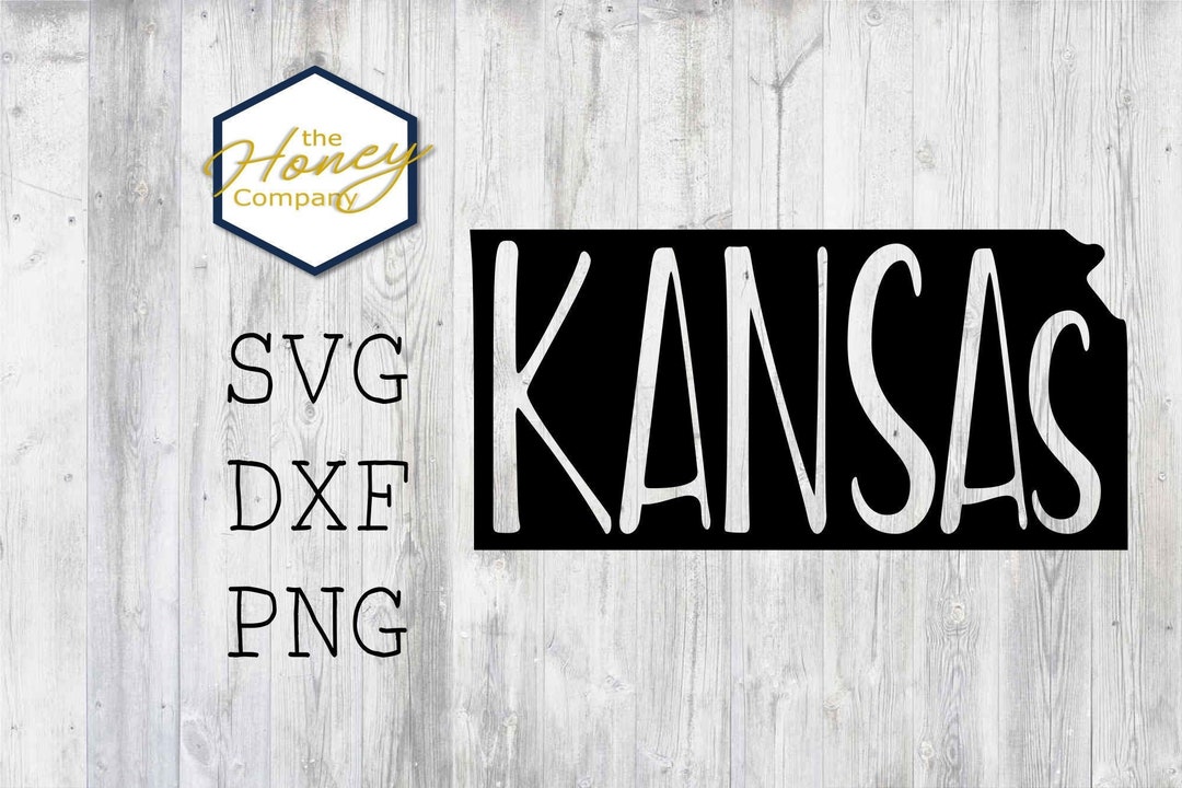 Kansas SVG PNG DXF State Outline Instant Download Silhouette Cricut Cut ...