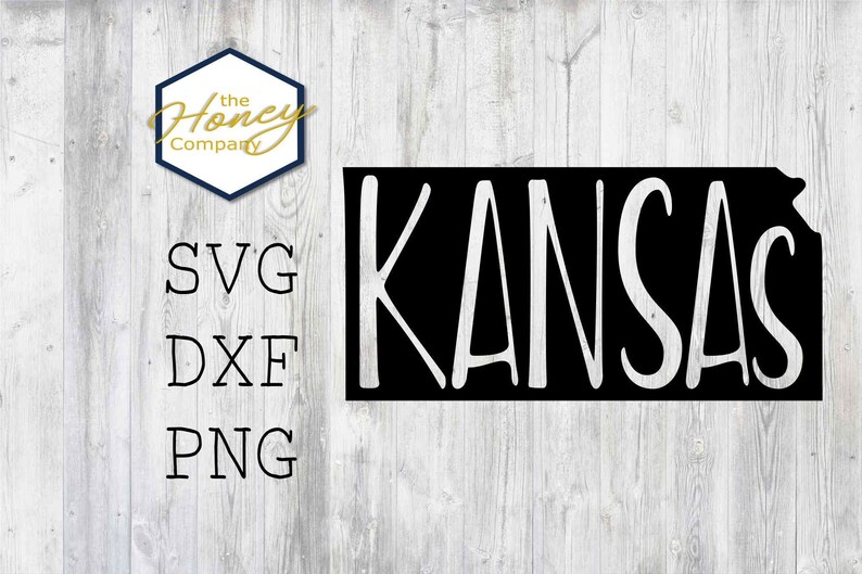 Kansas SVG PNG DXF State Outline Instant Download Silhouette | Etsy