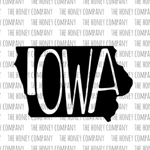 Iowa SVG PNG DXF State Outline Instant Download Silhouette Cricut Cut ...