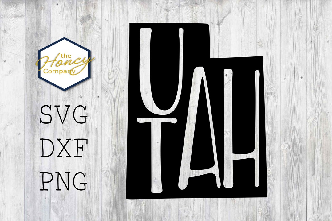 Utah SVG PNG DXF State Outline Instant Download Silhouette Cricut Cut ...