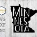 Minnesota SVG PNG DXF State Outline Instant Download Silhouette Cricut ...
