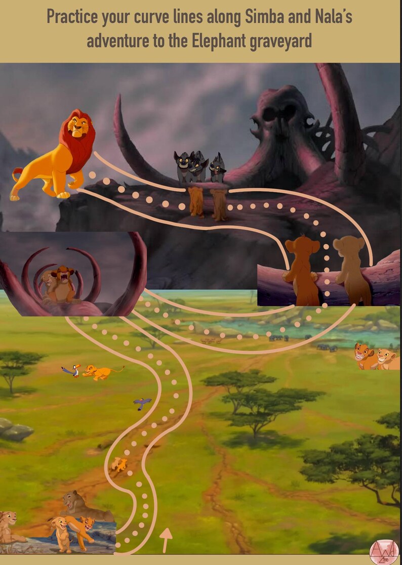 The Lion King Activity Book, Mufasa Pre-k Worksheet, Tracing, Pre ...