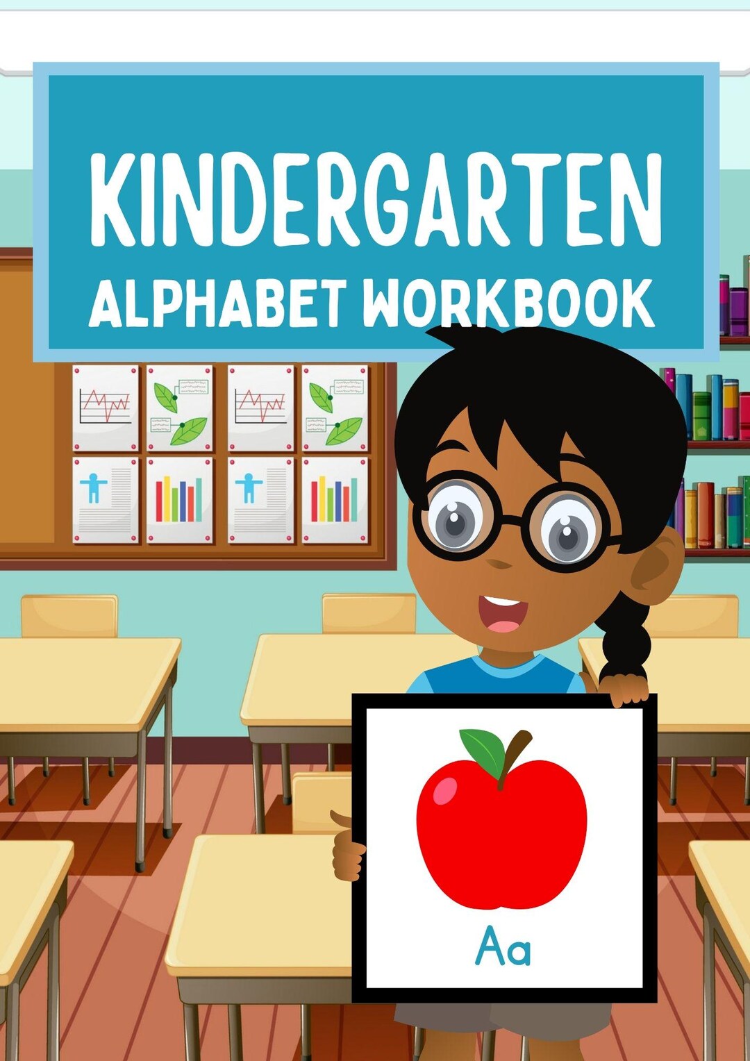 Kindergarten Alphabet Workbook in Black and White Illustrative Style - Etsy