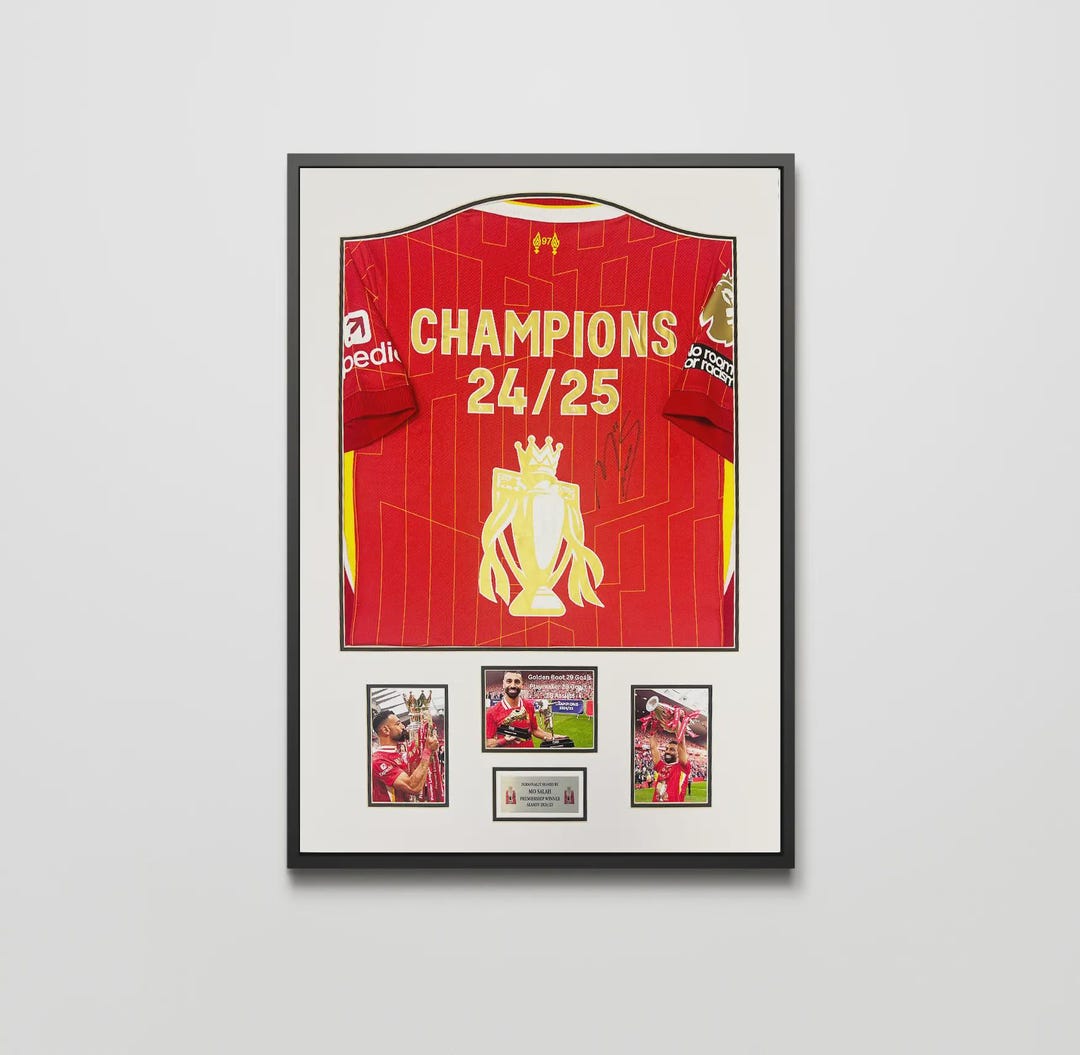 Authentically Signed Mohamed Salah Autograph - Liverpool Framed Jersey ...
