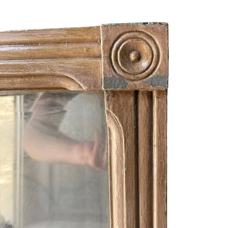 Antique Wood Wall Mirror 33" - Etsy