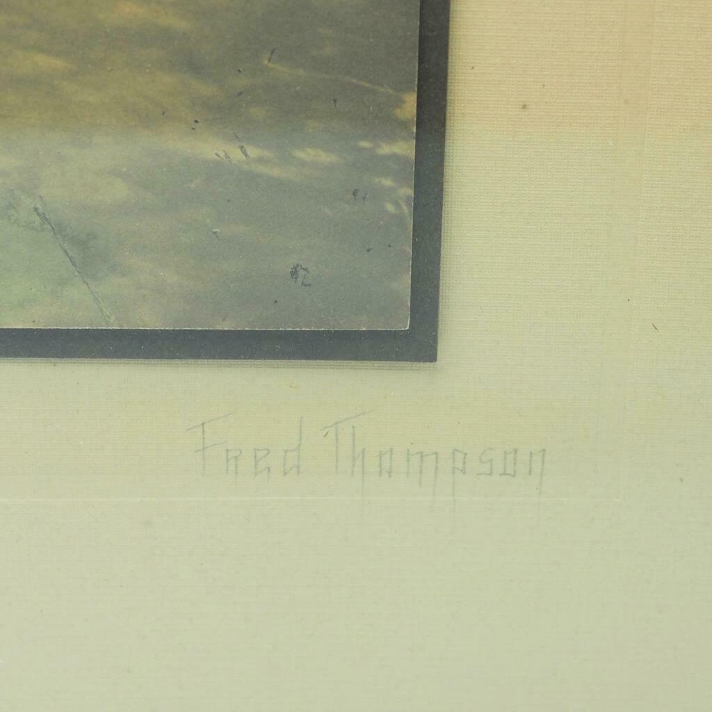 Antique Fred Thompson Woodland Symphony Hand Tinted Photograph Framed ...