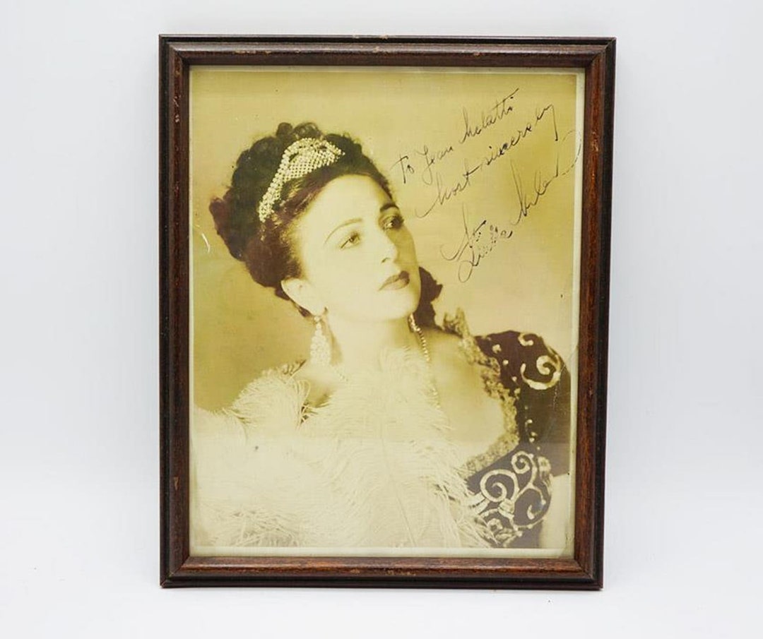 Antique Zinka Milanov Opera Soprano Signed B&W Photograph Framed - Etsy