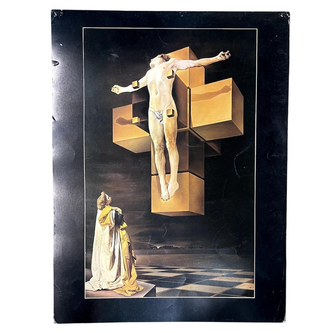 Crucifixion (corpus Hypercubus) Salvador Dali Vintage 1968 Reinhold ...