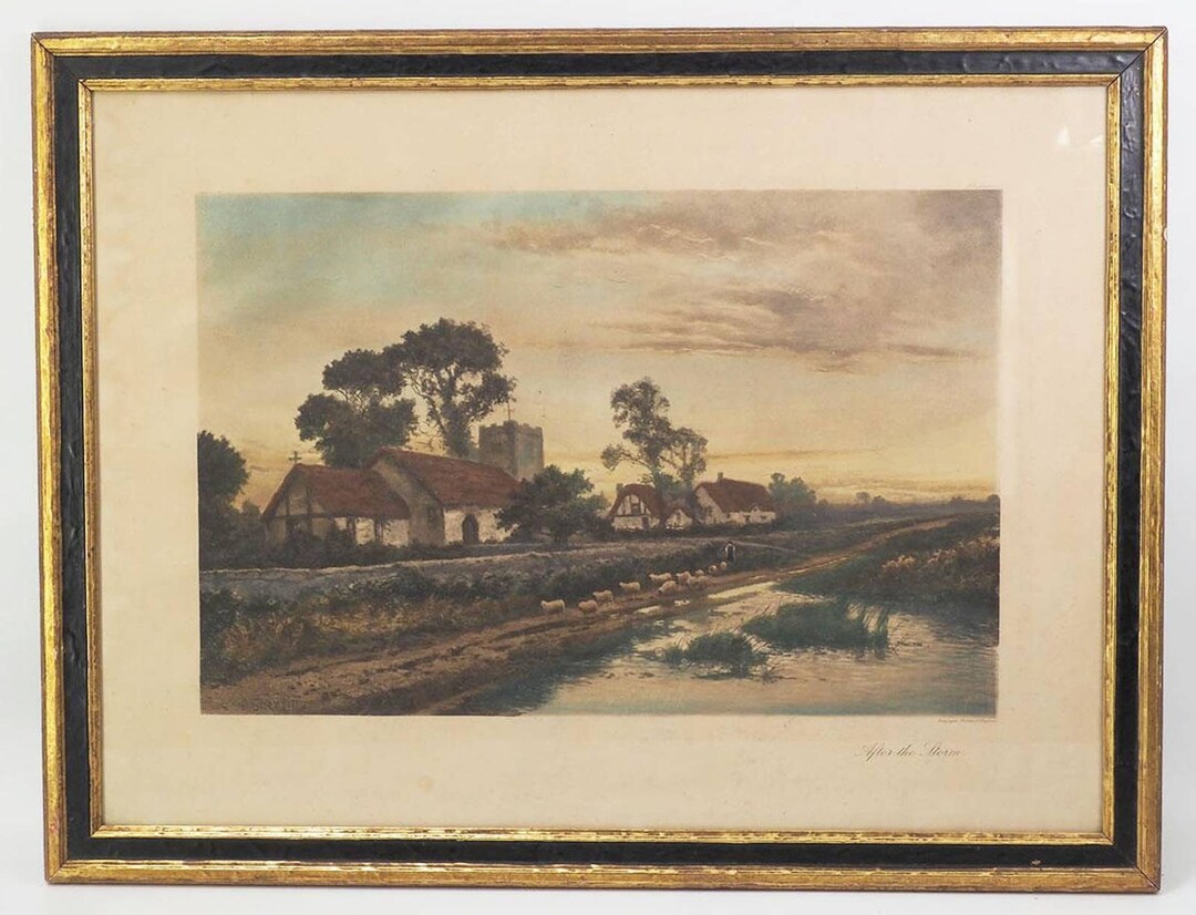 Antique Daniel Sherrin Lithograph Print After the Storm Framed - Etsy