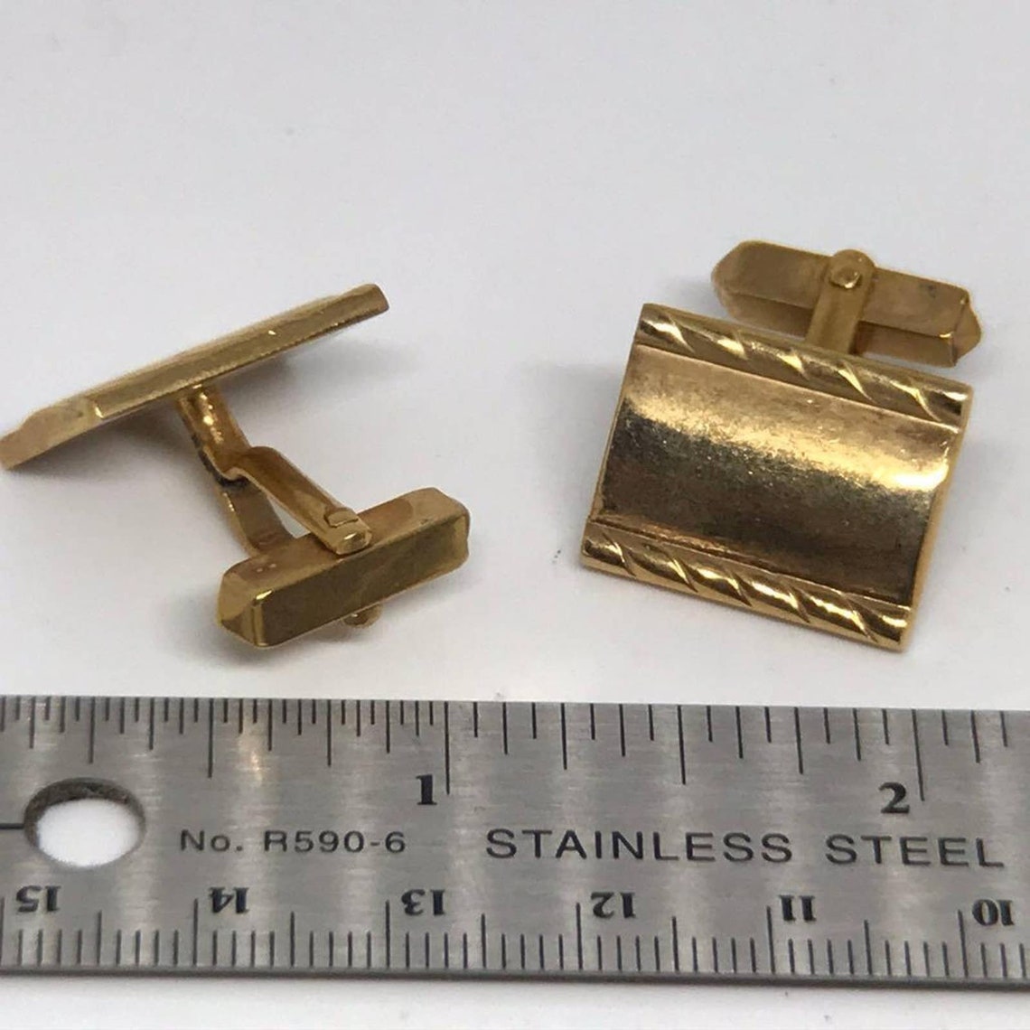 Vintage Mens Swank Gold Tone Design Mid Century Cufflink Set - Etsy