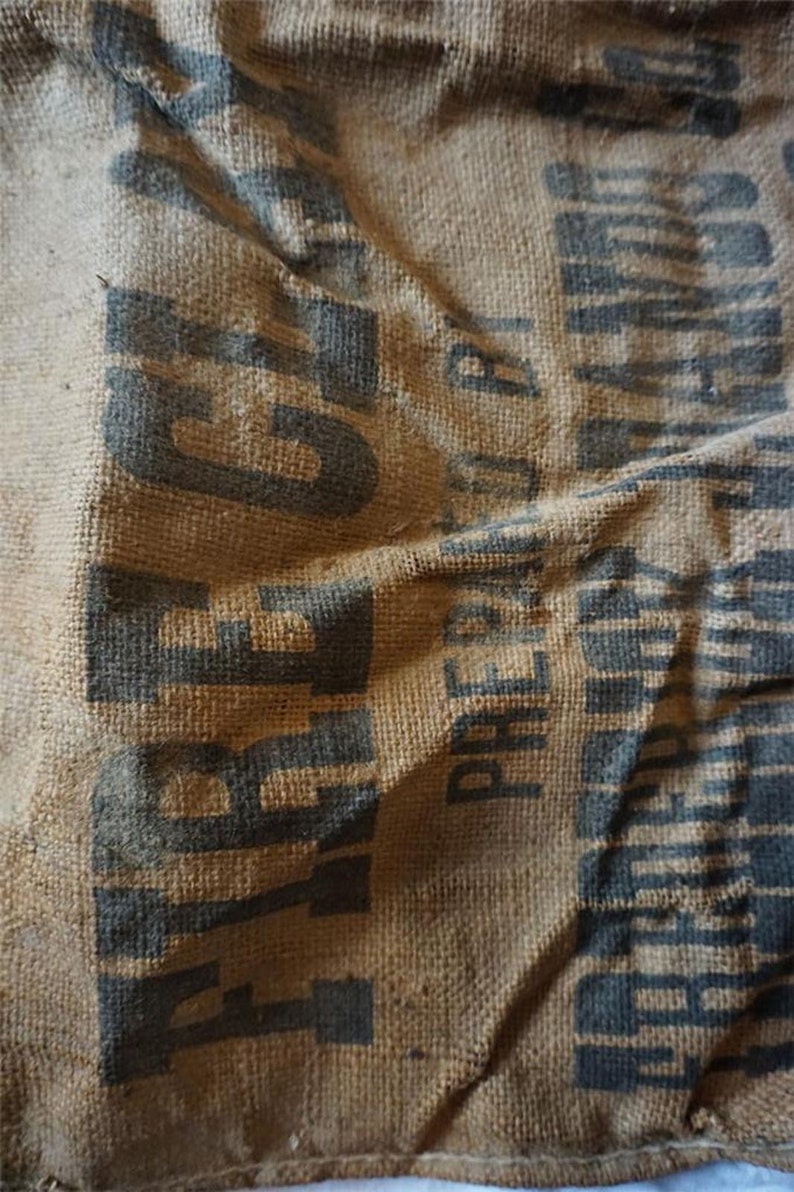Burlap Bag Gunny Tow Sack Jute Fireclay Advertising Frederick Dand ...