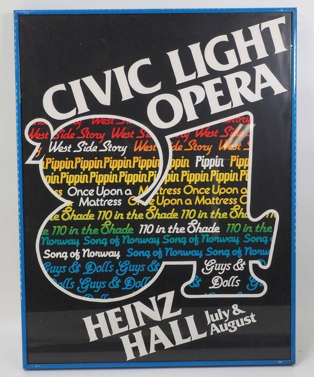 Civic Light Opera Heinz Hall Pittsburgh 1984 Graphic Art Print Framed ...