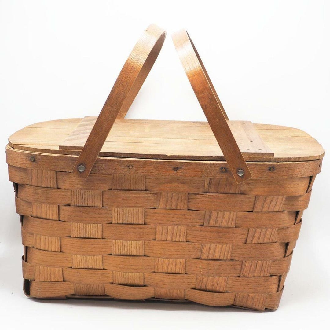 Vintage 1940/1950’s Wov-n-wood by Jerywil Picnic Basket - Etsy