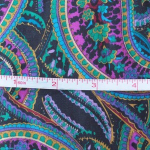 Fabric 1970's 1980's Paisley Pattern Cotton Polyester Fabric 44"x200 ...