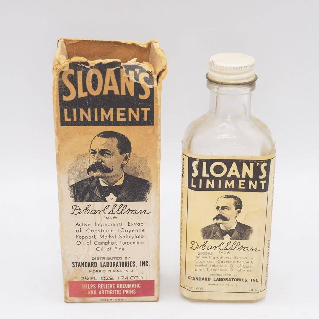 Sloan's Liniment Medicine Bottle With Box - Etsy