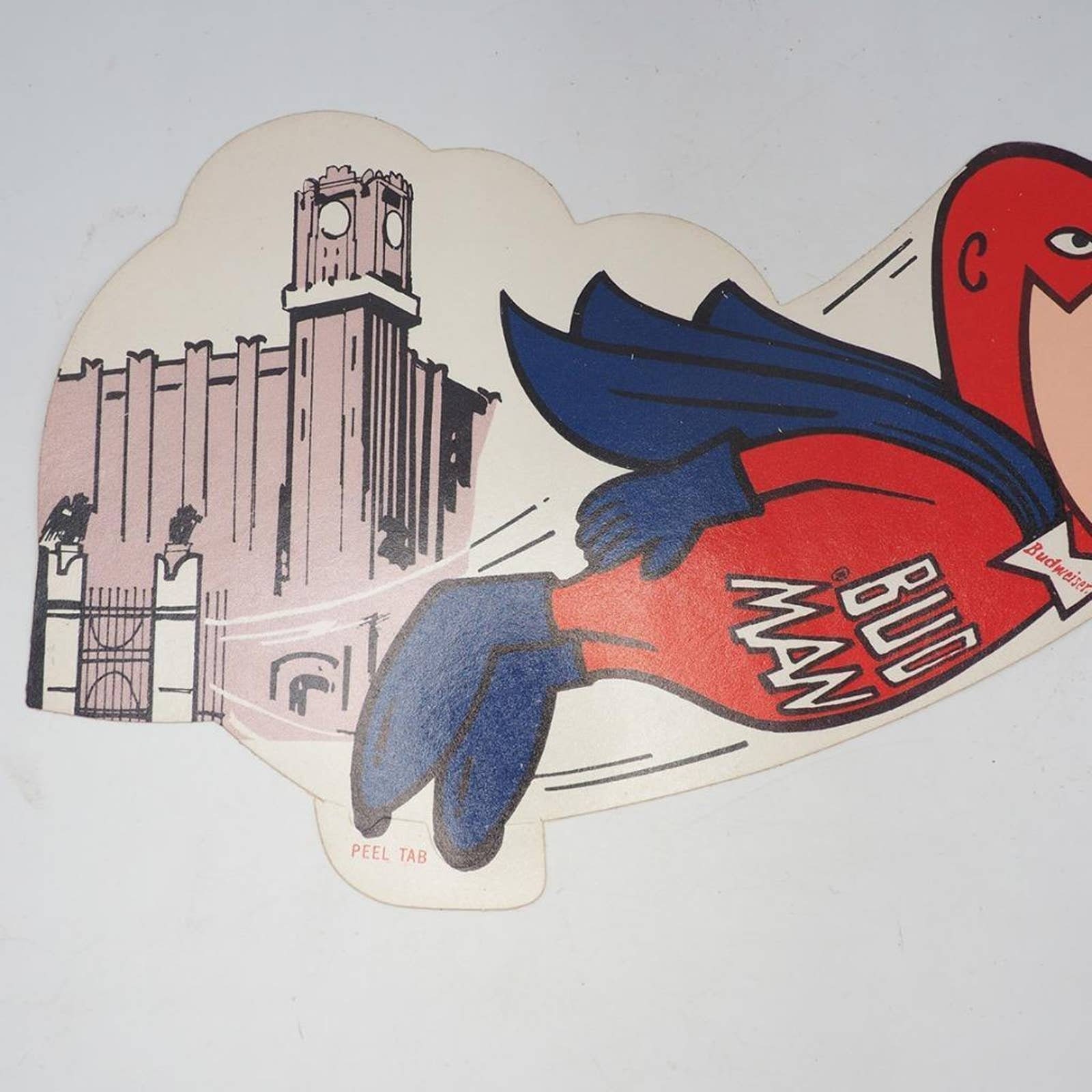 BUD MAN Budweiser Flying Sticker Decal Cape 1970's - Etsy