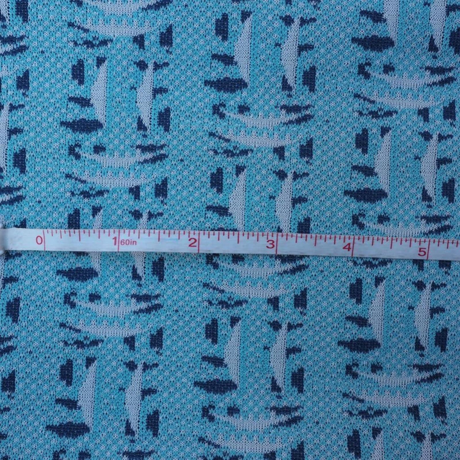 Fabric 1970's 1960's Blue Pattern Polyester Fabric 58"x96" - Etsy