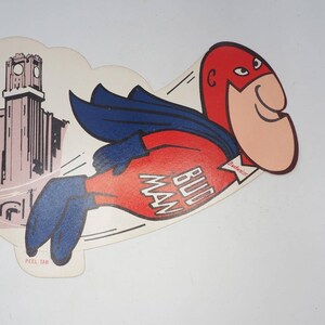 BUD MAN Budweiser Flying Sticker Decal Cape 1970's - Etsy