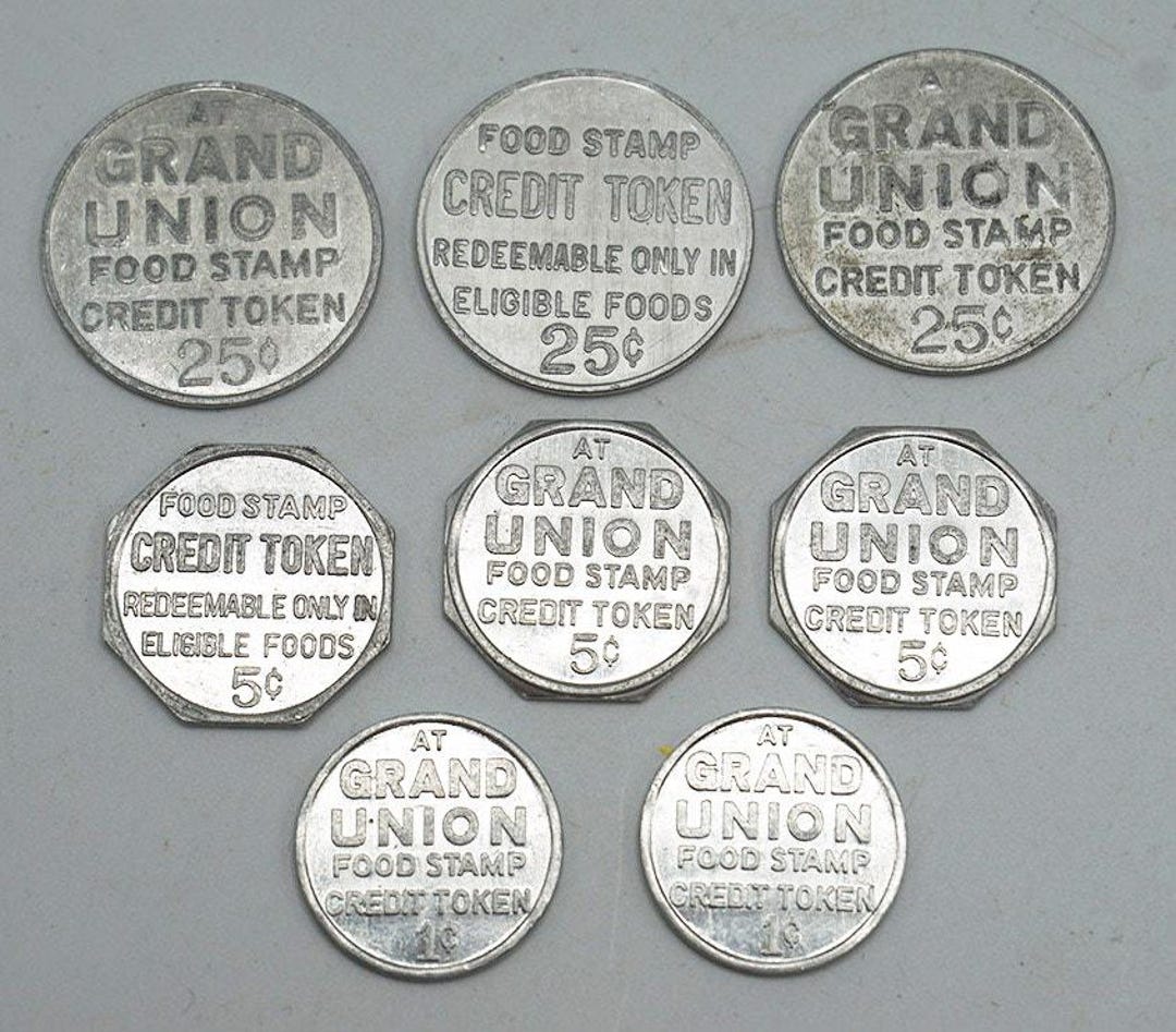 Token Lot of 8 Grand Union Food Stamps - Etsy
