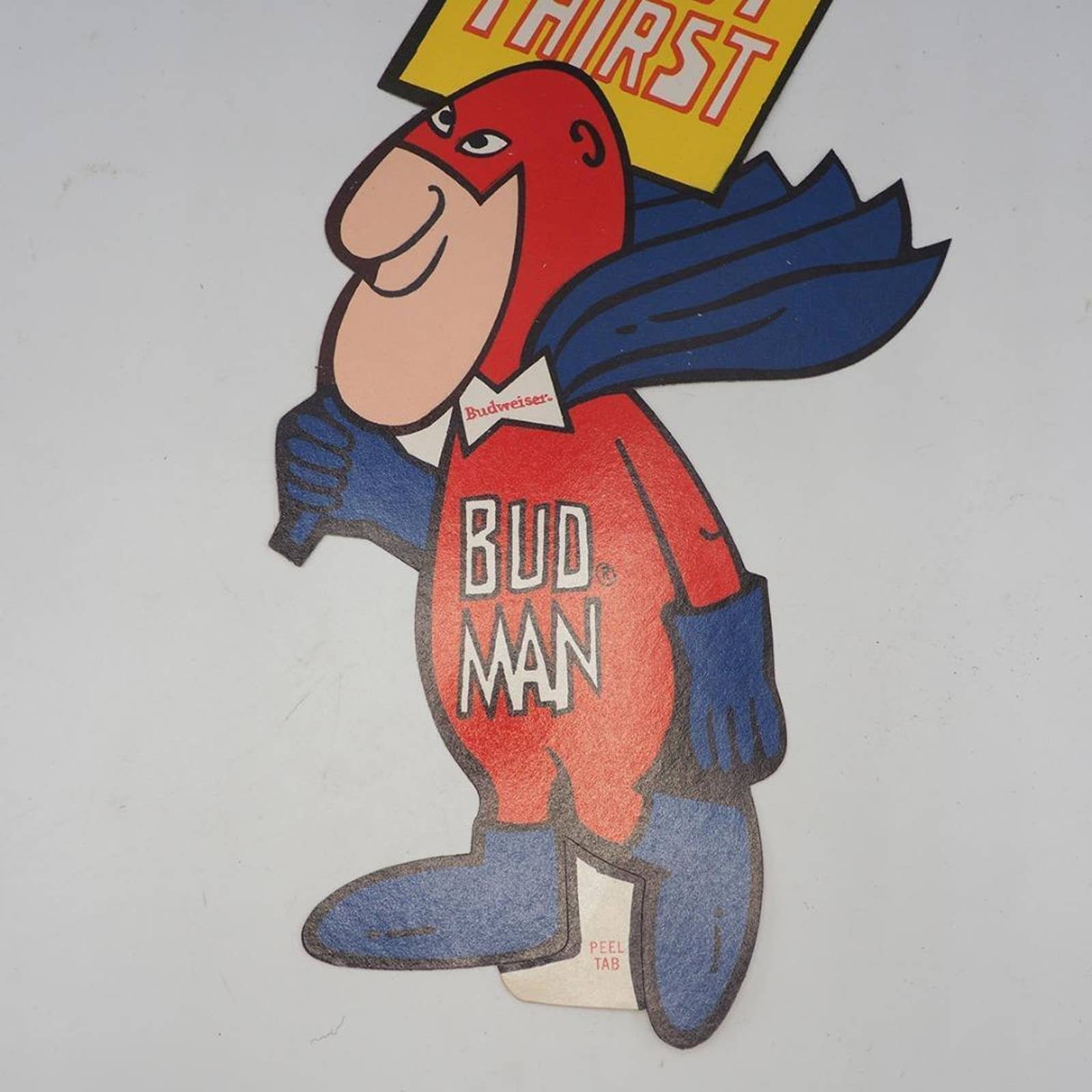 BUD MAN Budweiser Stamp Out Thirst Sign Sticker Decal Cape - Etsy