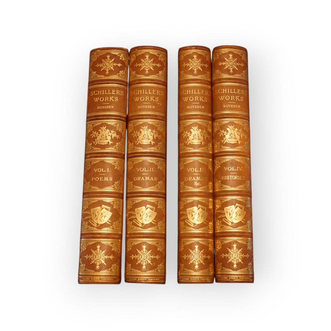4-volume Set of Schiller’s Works George Barrie (philadelphia) 1883 ...
