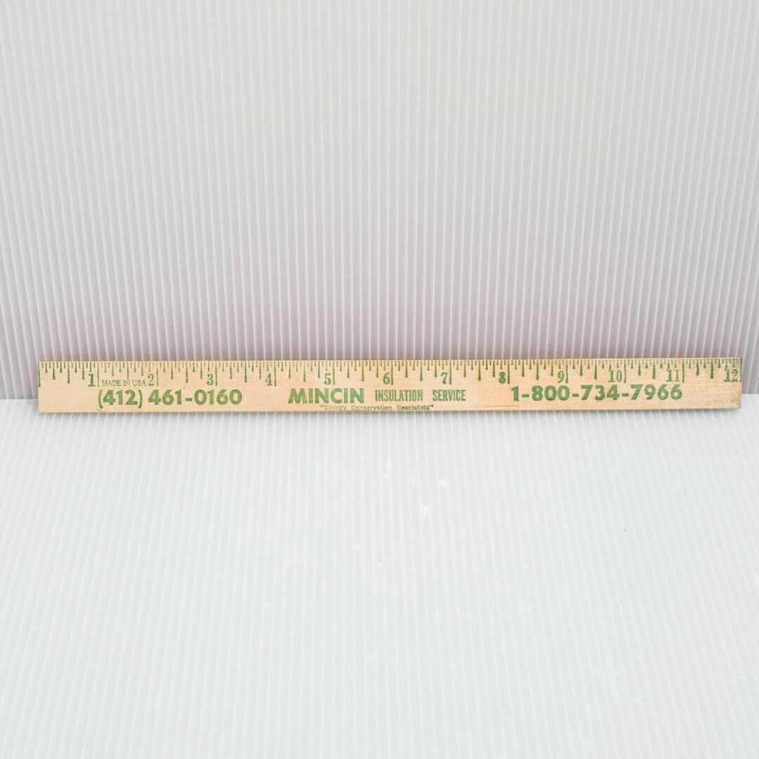 Minicin 12 Inch Wood Ruler Pittsburgh 412 USA - Etsy