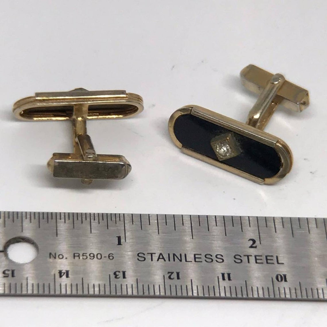 Vintage Mens Swank Gold Tone Jeweled Design Mid Century Cufflink Set - Etsy