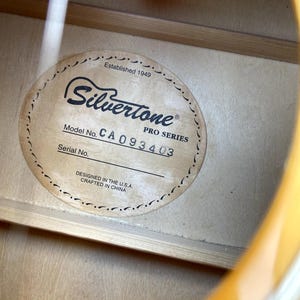 Silvertone Pro Series CA093403 Acoustic Guitar - Etsy