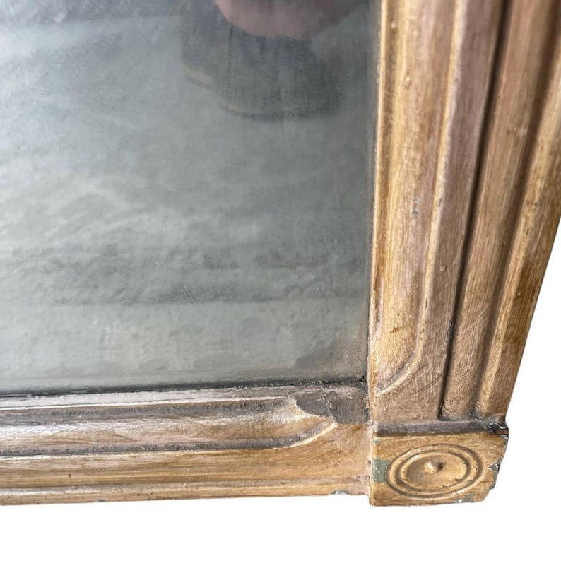 Antique Wood Wall Mirror 33" - Etsy