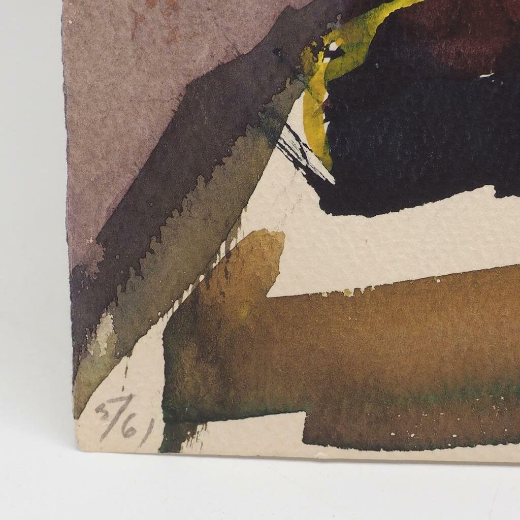 Vintage Watercolor Painting Ink Drawing on Paper Lotus Market - Etsy