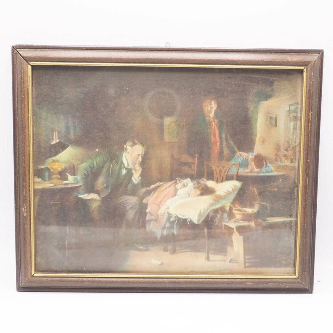 The Doctor Luke Fildes Antique Print Wood Frame - Etsy